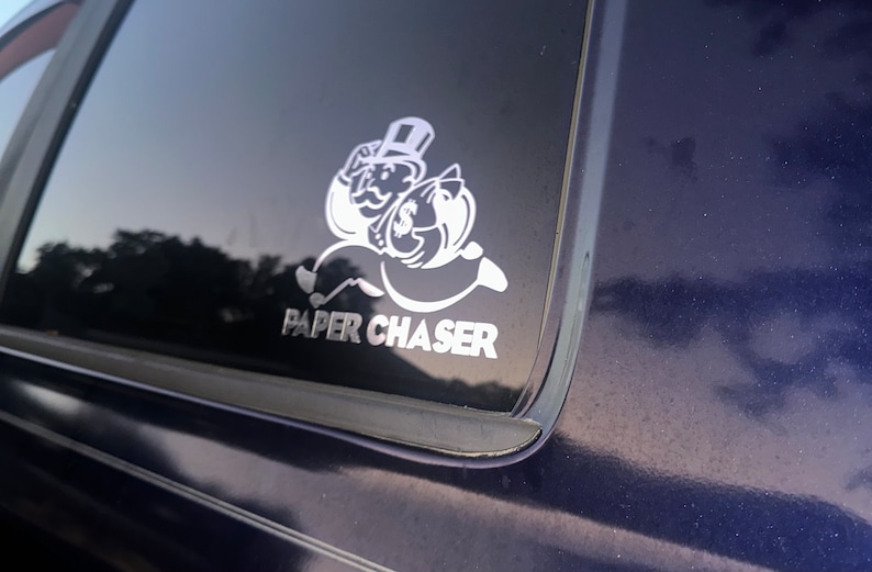 Monopoly Man Paper Chaser Decal, Money/cash Decal Sticker, Money Chaser ...