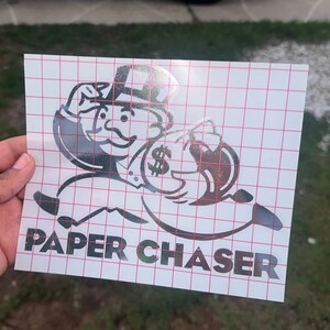 Monopoly Man Paper Chaser Decal, Money/cash Decal Sticker, Money Chaser ...