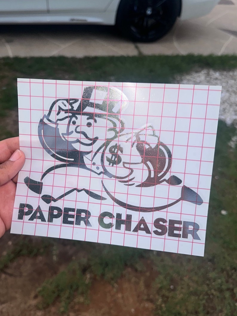 Monopoly Man Paper Chaser Decal, Money/cash Decal Sticker, Money Chaser ...