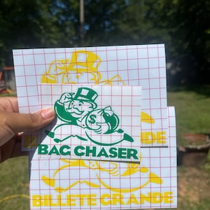 Monopoly Man Paper Chaser Decal, Money/cash Decal Sticker, Money Chaser ...