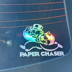 Monopoly Man Paper Chaser Decal, Money/cash Decal Sticker, Money Chaser ...