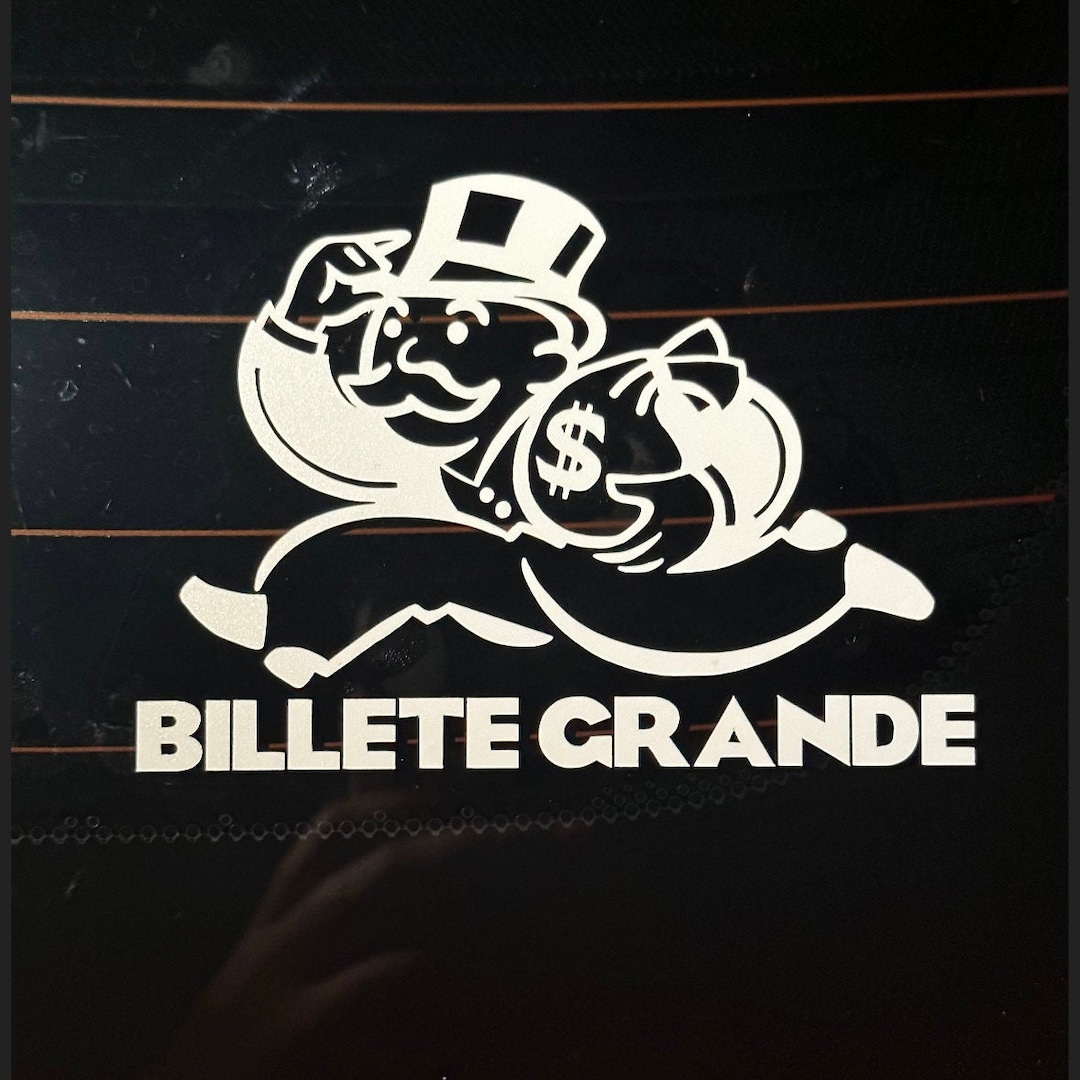 Monopoly Man BILLETE GRANDE Decal, Money/cash Decal Sticker, Money ...