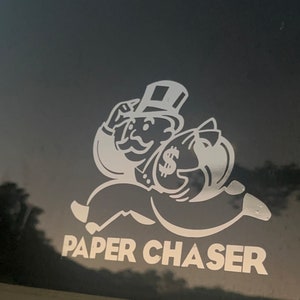 Monopoly Man Paper Chaser Decal, Money/cash Decal Sticker, Money Chaser ...