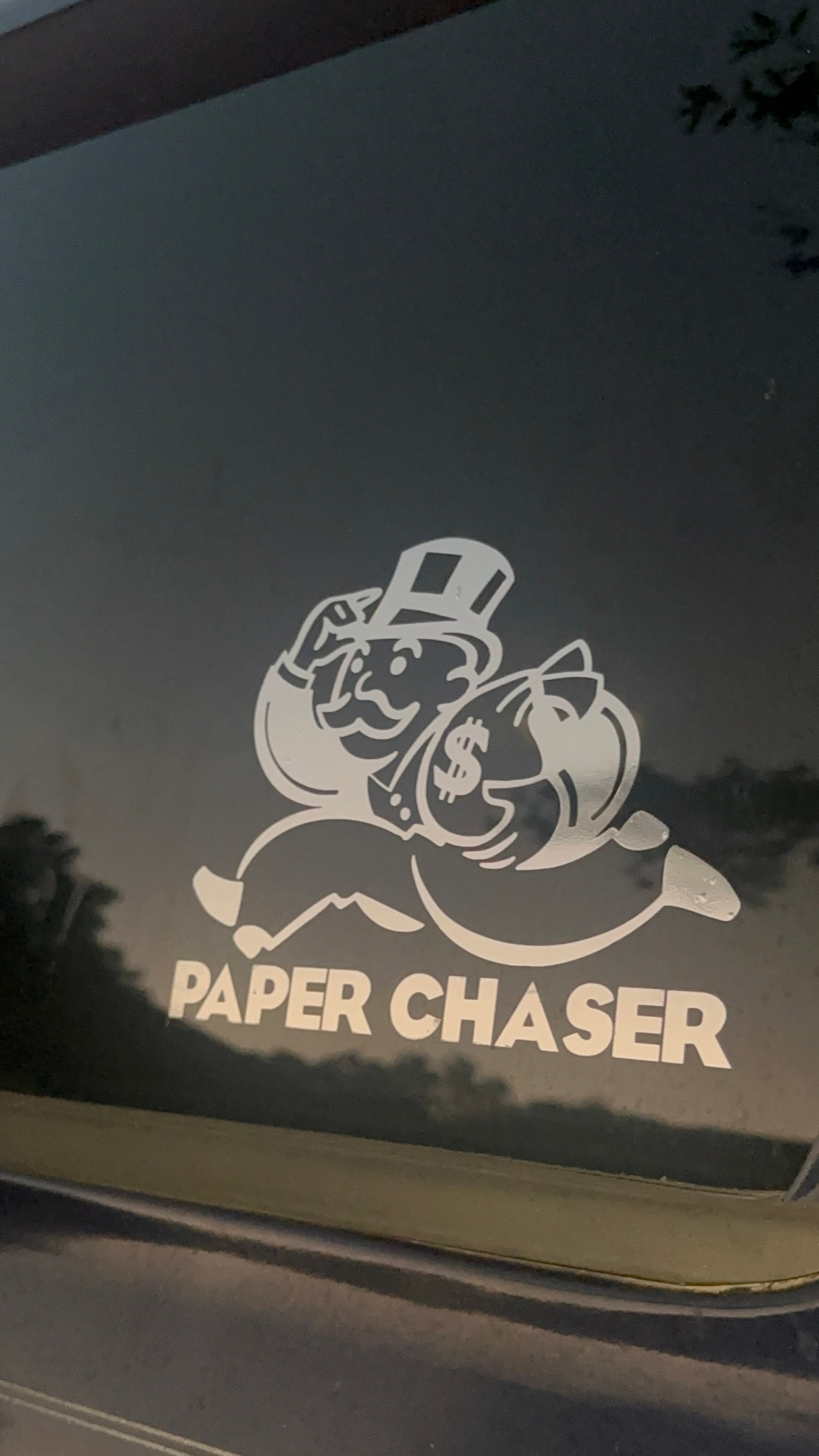 Monopoly Man Paper Chaser Decal, Money/cash Decal Sticker, Money Chaser ...