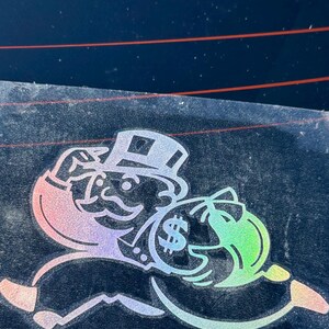 Monopoly Man Paper Chaser Decal, Money/cash Decal Sticker, Money Chaser ...