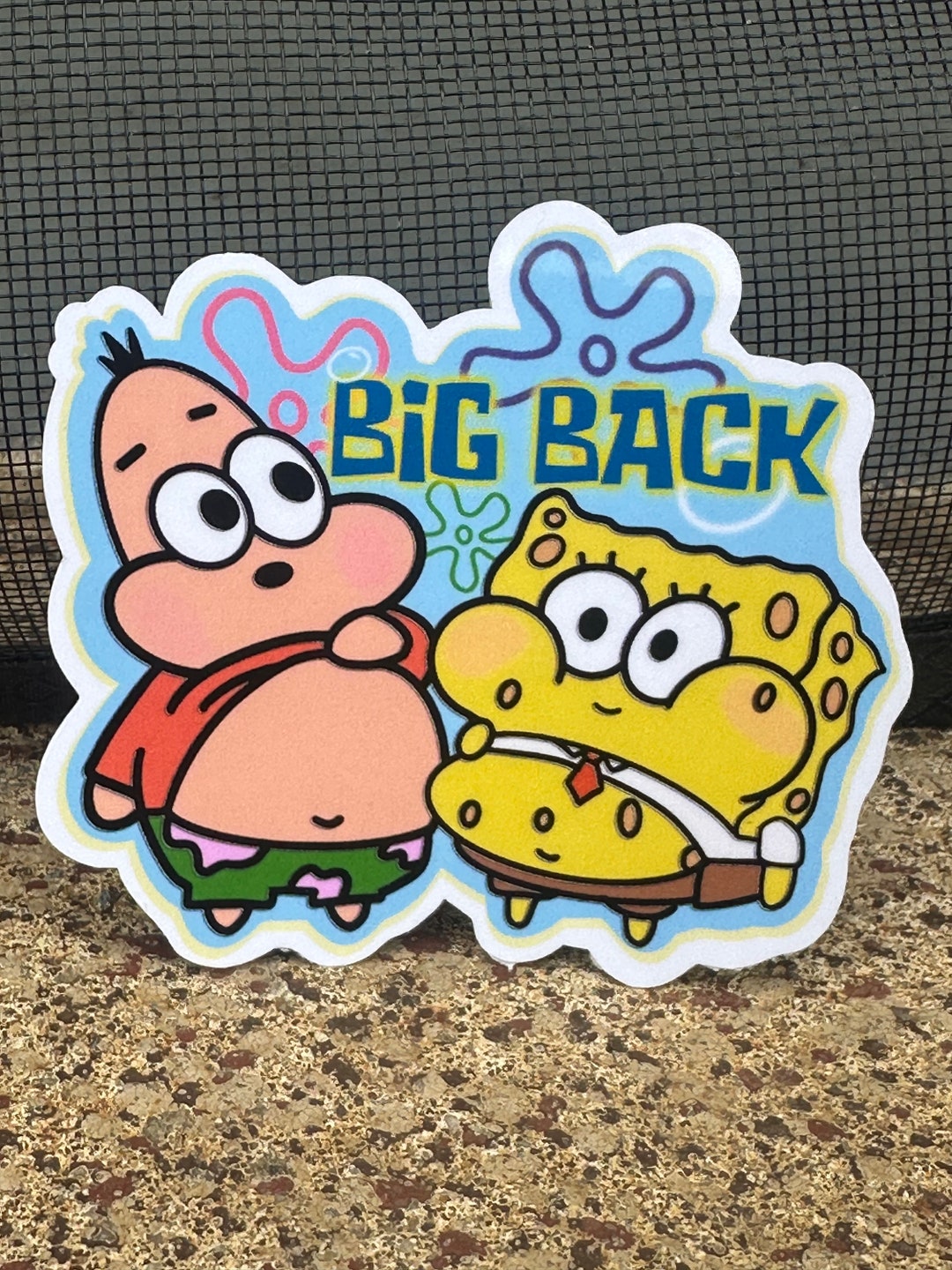 Big Back Hungry Full Spongebob and Patrick Sticker - Etsy