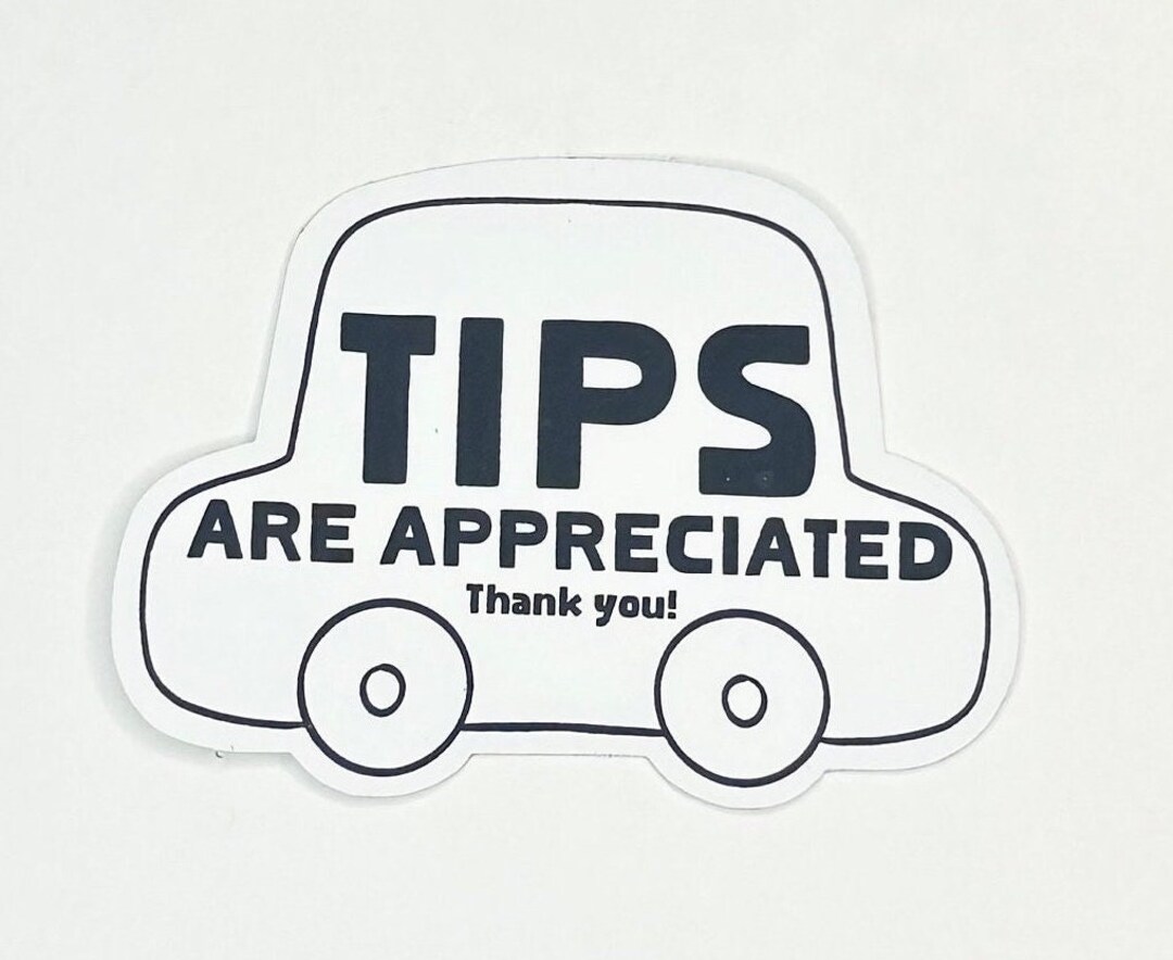 Tips Are Appreciated Thank You Sticker Sticker for Business - Etsy