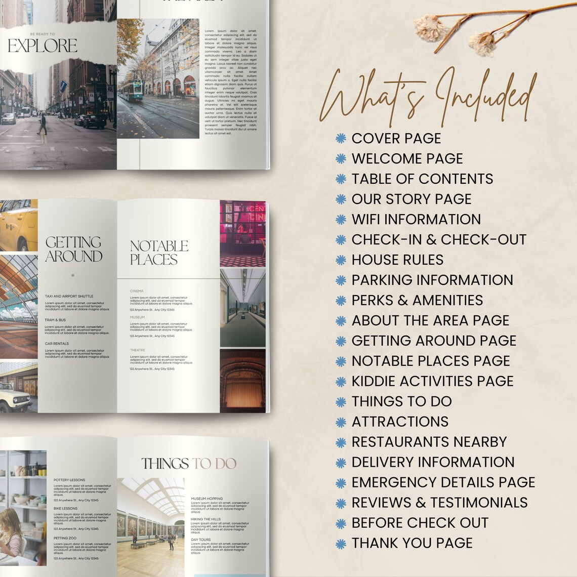 Airbnb Welcome Book Template Modern VRBO Guest Manual Apartment Rental ...