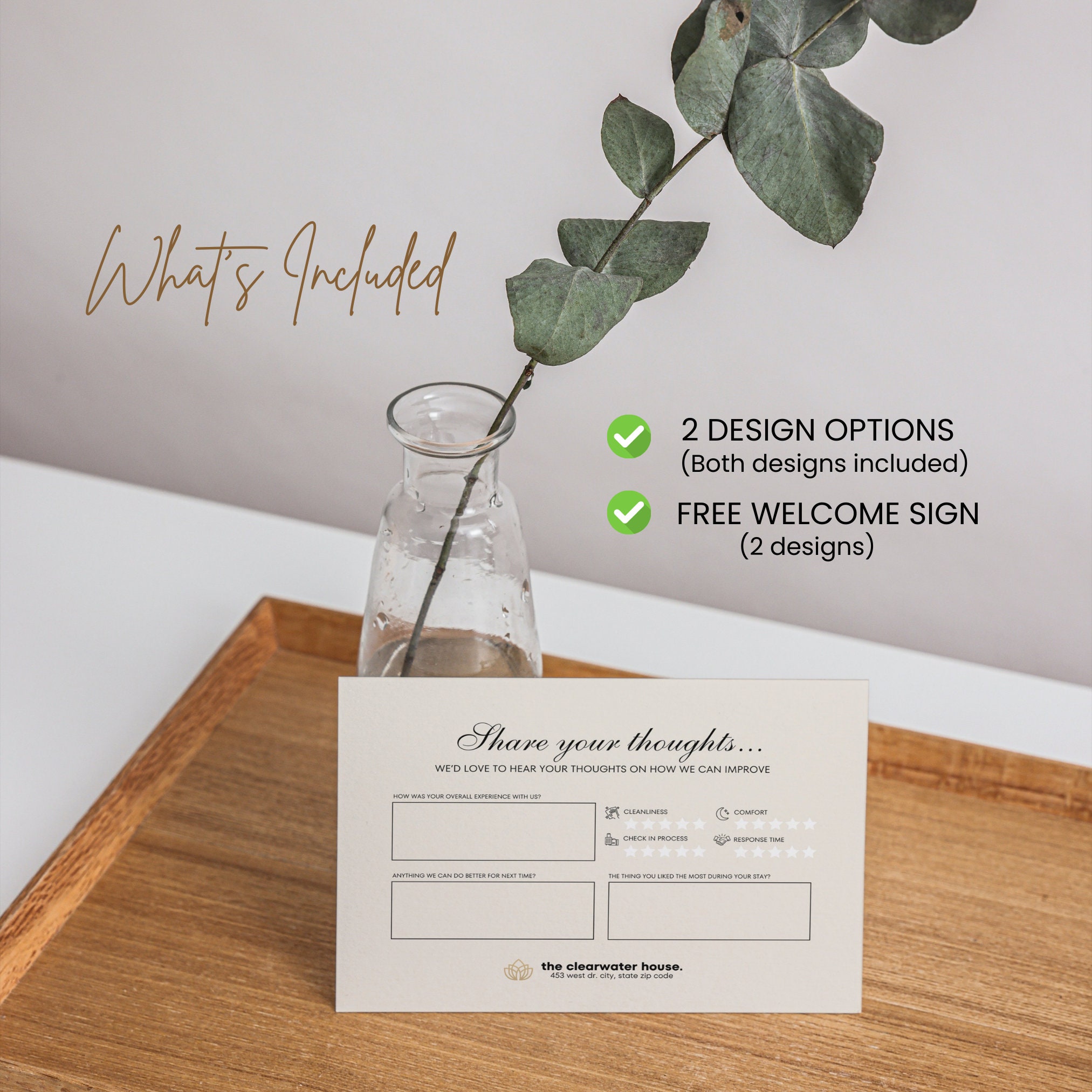 Airbnb Feedback Card, Guest Comment Card, Feedback Form for Short Term ...