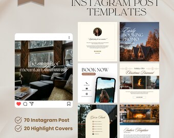Airbnb Instagram Post Template for Short Term Rental Host Branding for ...