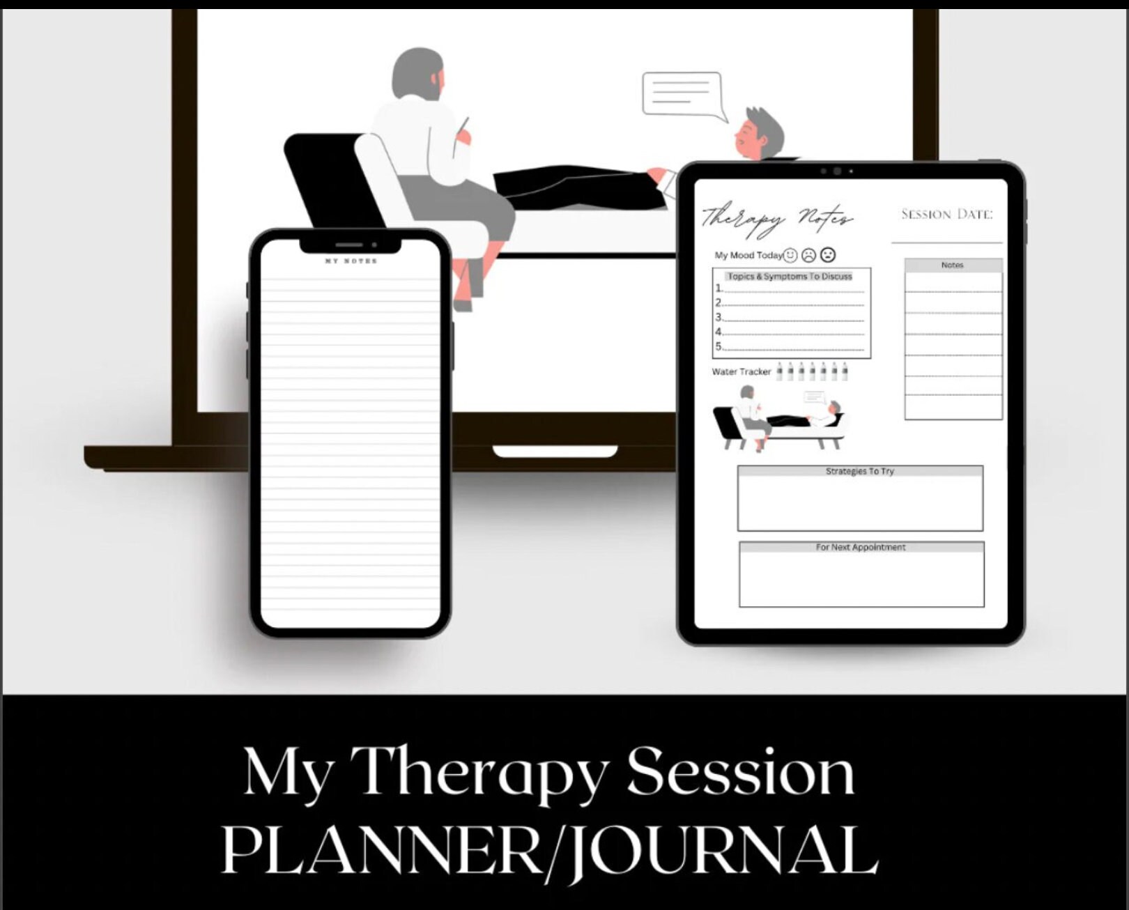 Printable Editable My Therapy Session Planner | Therapy | Self ...