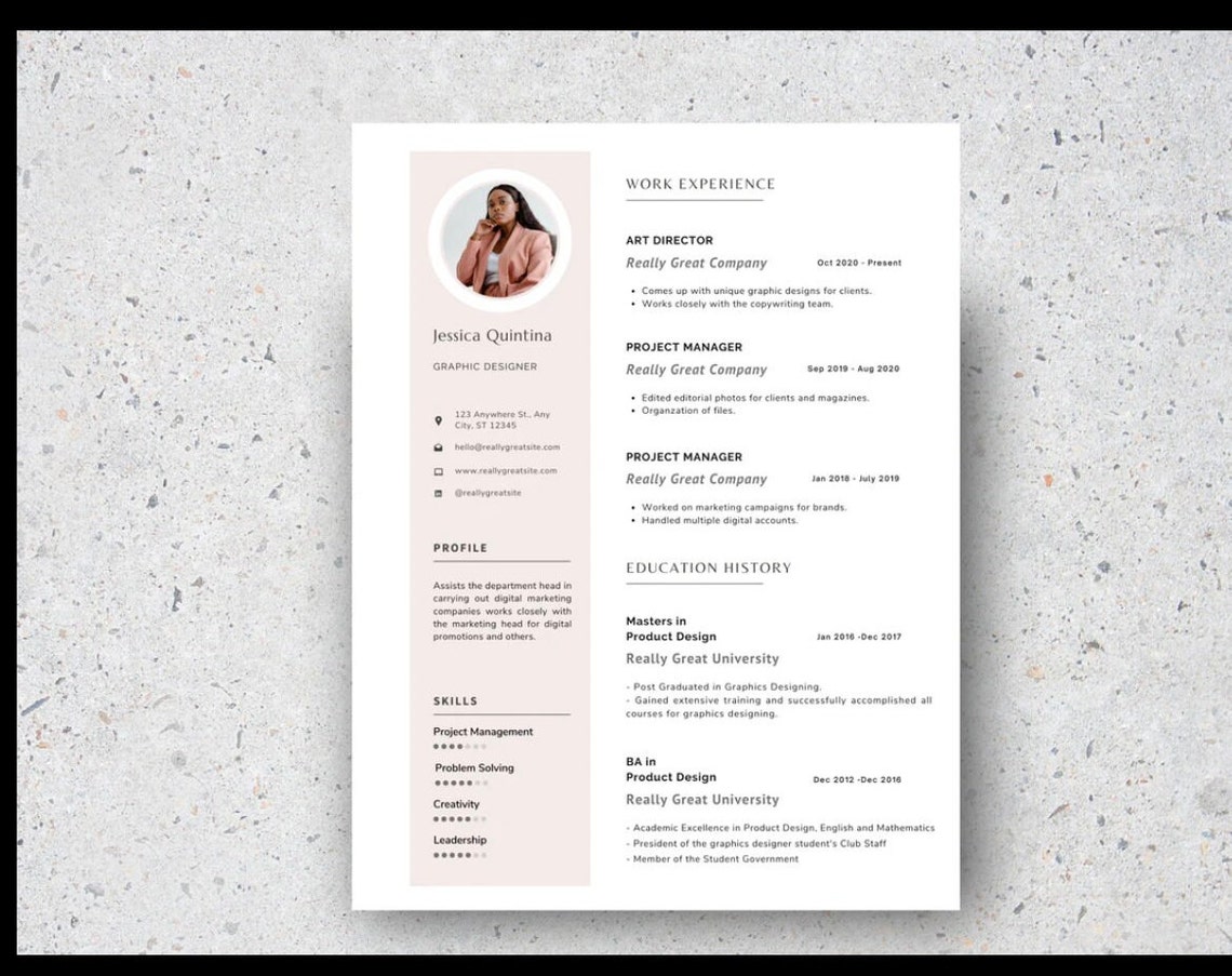 ATS Friendly Resume Template Word, Pages, Google Docs, ATS Resume, ATS Cv Resume Template ...