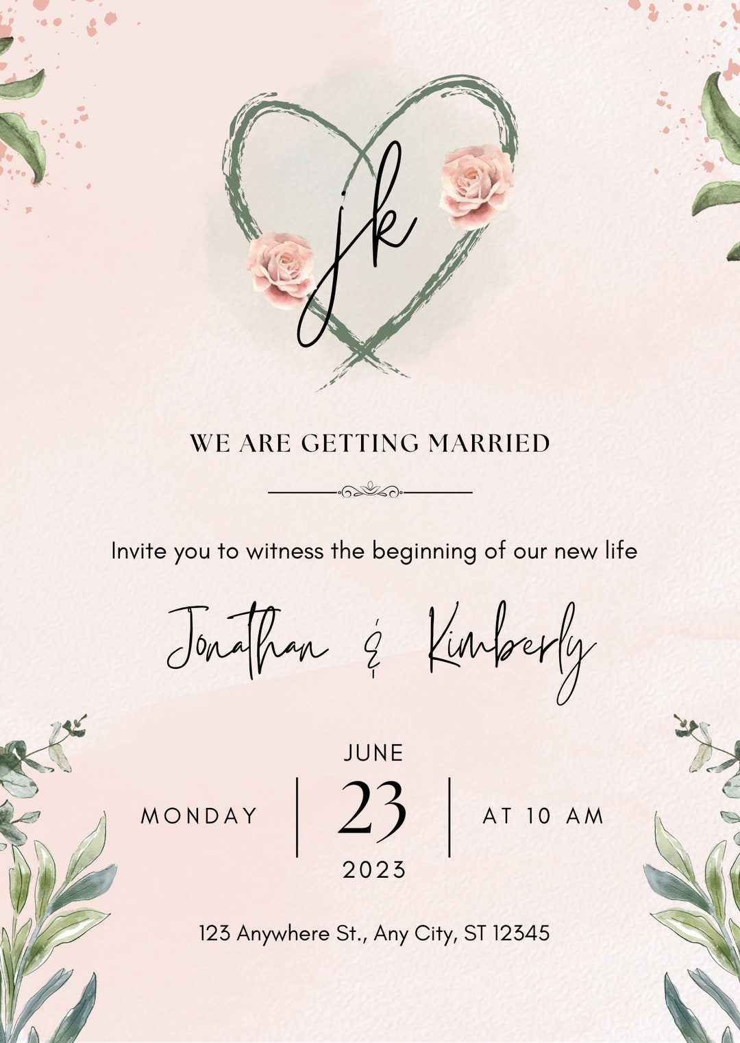 Editable Wedding/marriage Template - Etsy
