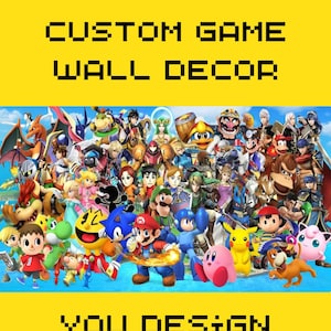 Giant Custom Order Nintendo Wall Decor Large Retro Wall Gameroom Decore ...