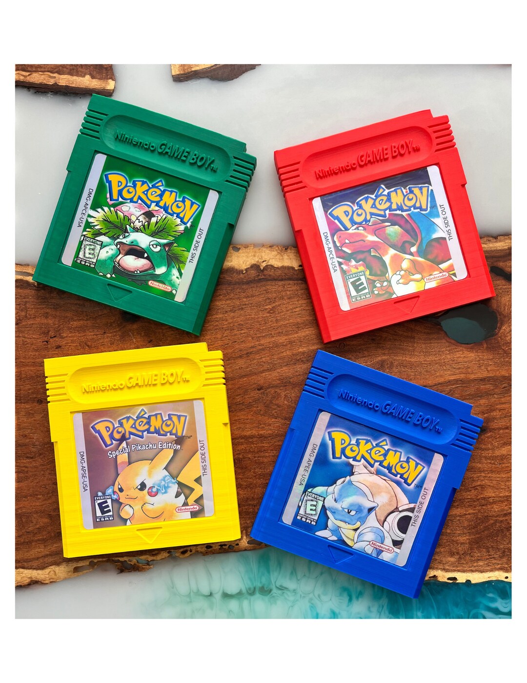 Giant Game Gameboy Pokemon Yellow, Green, Blue, Red Wall Decor Large ...