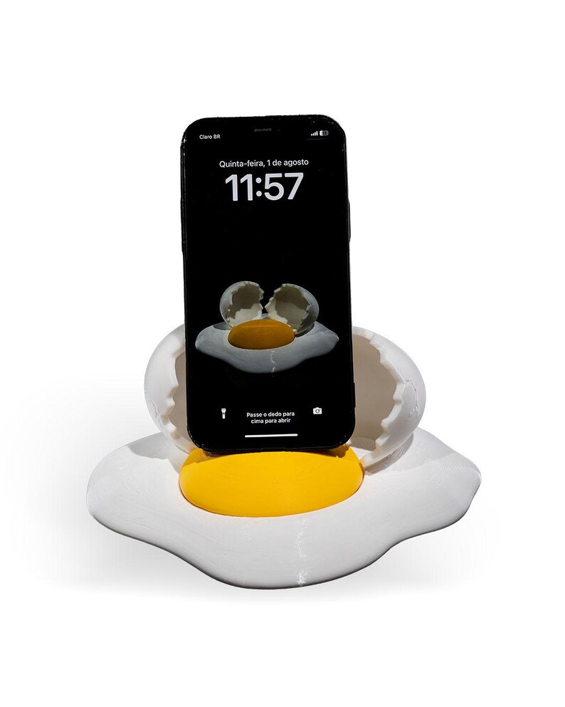 Cracked Egg Phone Stand 3D Printed Broken Egg Accessory Office Desk Toy ...