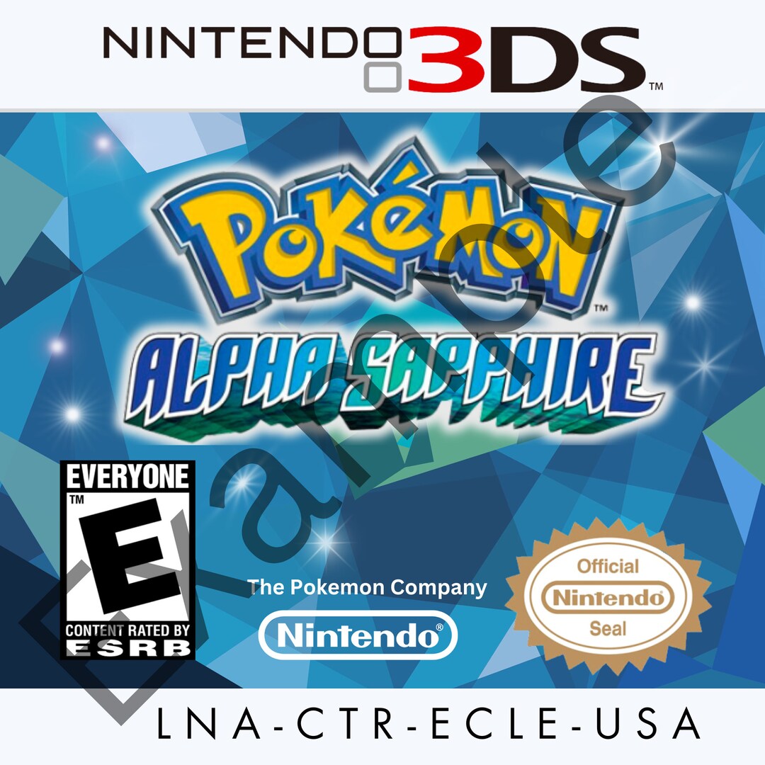 Giant Game 3DS Alpha Saphire Wall Decor Large Retro Wall Gameroom ...