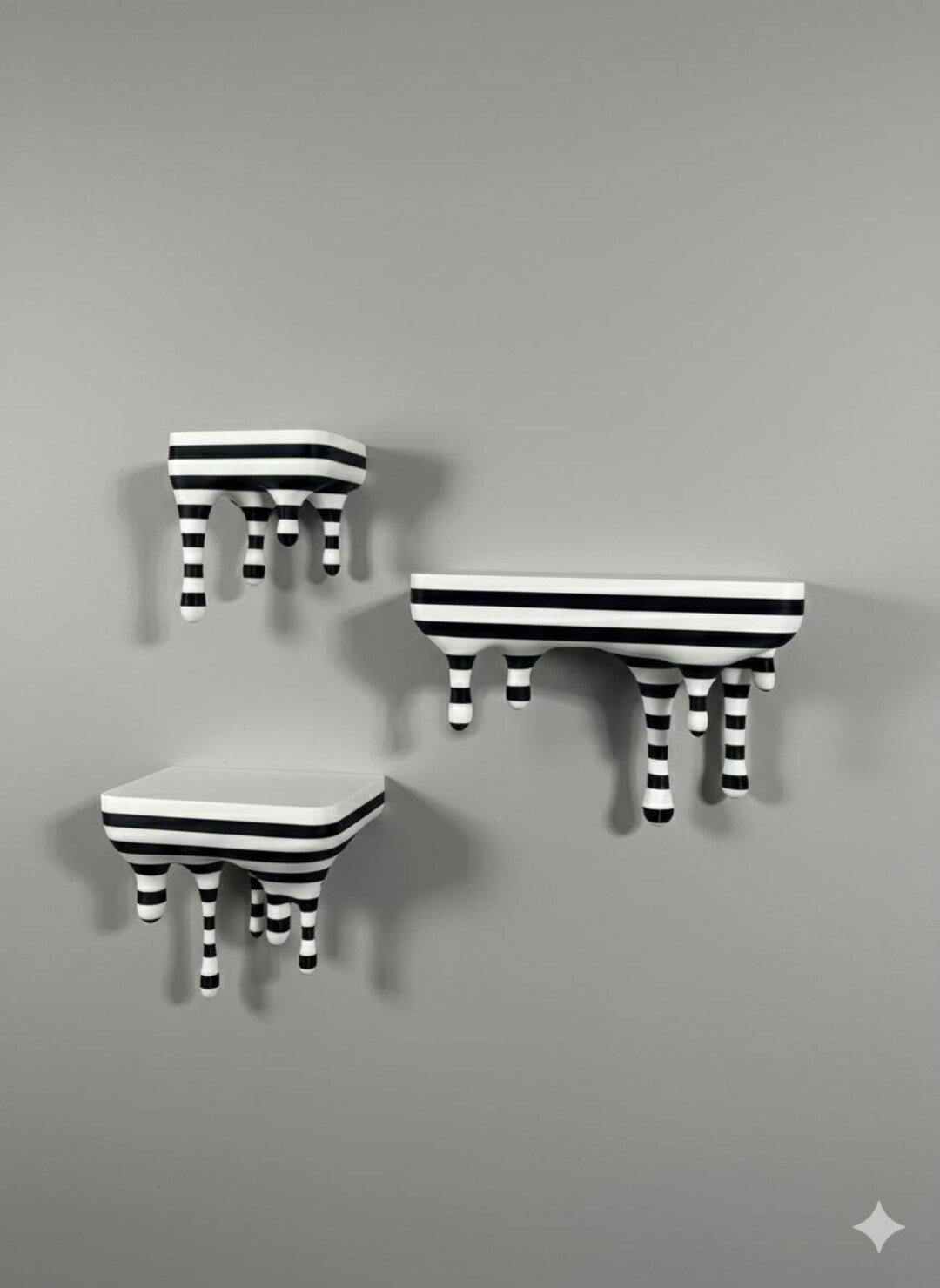 Punk Rock Emo Dripping Wall Shelf, Gothic Vibe Decor Floating Shelf ...