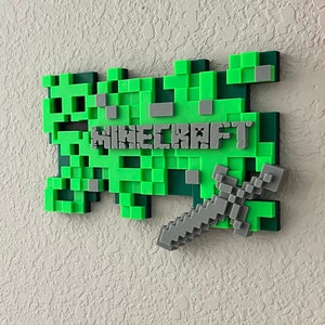 Large Personalized Custom Mine Craft Inspired Nameplate With ...