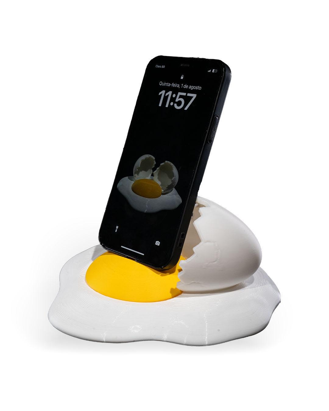 Cracked Egg Phone Stand 3D Printed Broken Egg Accessory Office Desk Toy ...