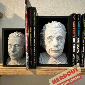 Einstein Book Nook for Library Bookshelf Decor Home Decor for Gifts for ...