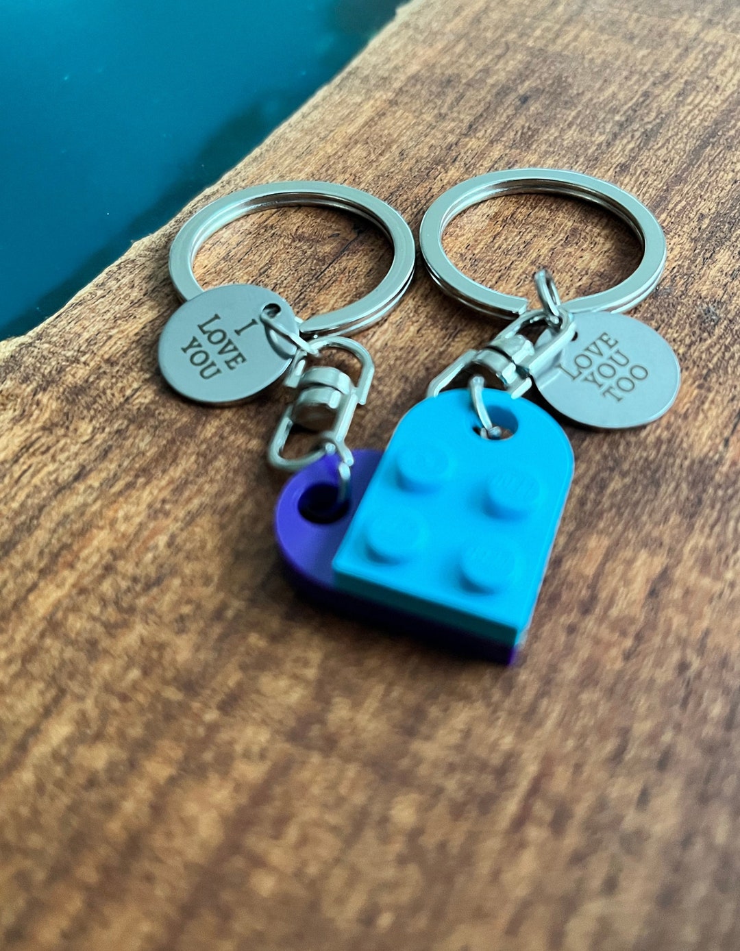 Customizable Heart Keychains for Couples Gifts Heart Keychain Set Made ...