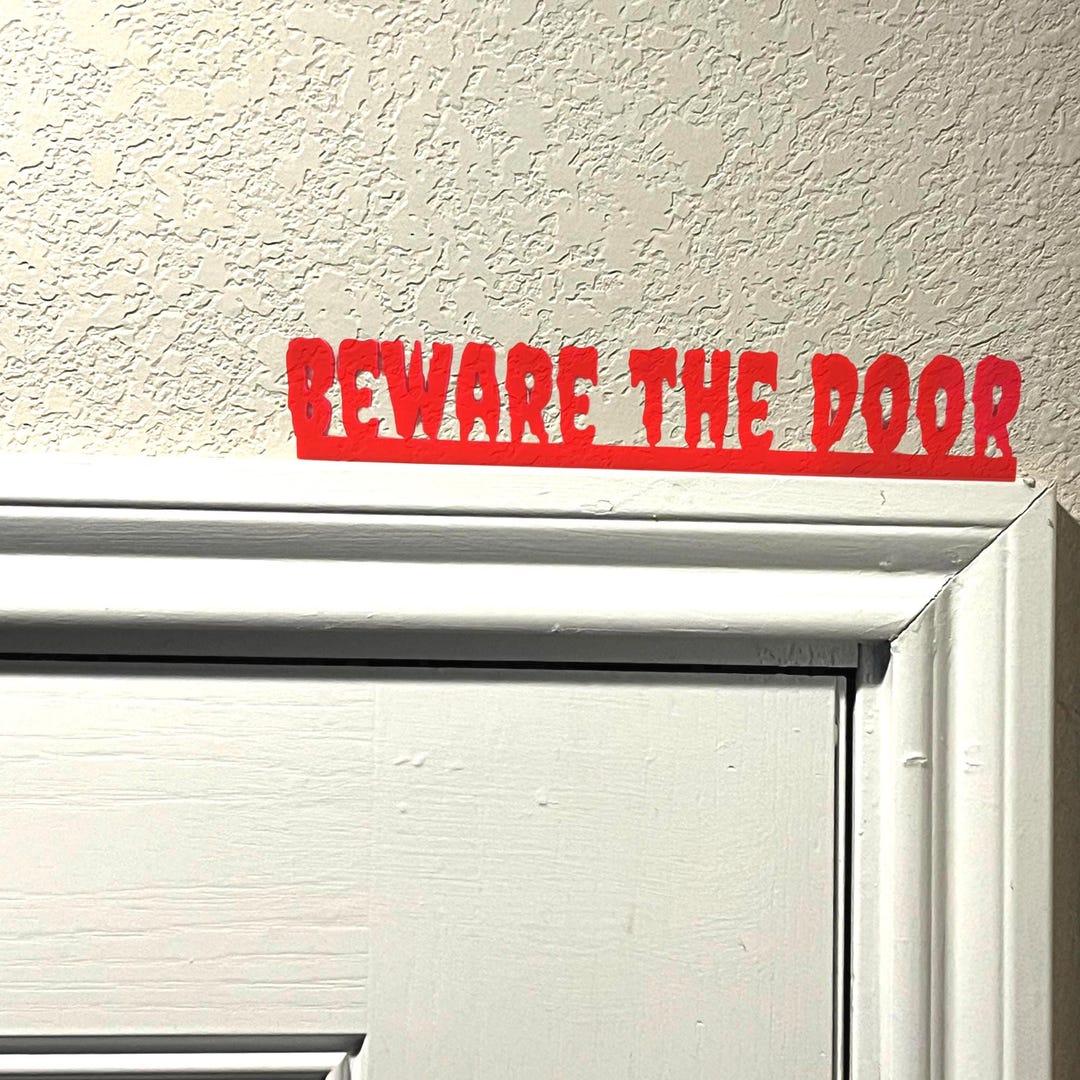 Horror Exit Sign Acrylic Door Topper – Fun Text Wall Decor for Home or ...