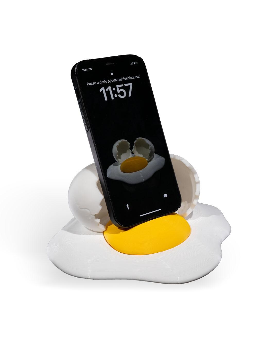 Cracked Egg Phone Stand 3D Printed Broken Egg Accessory Office Desk Toy ...