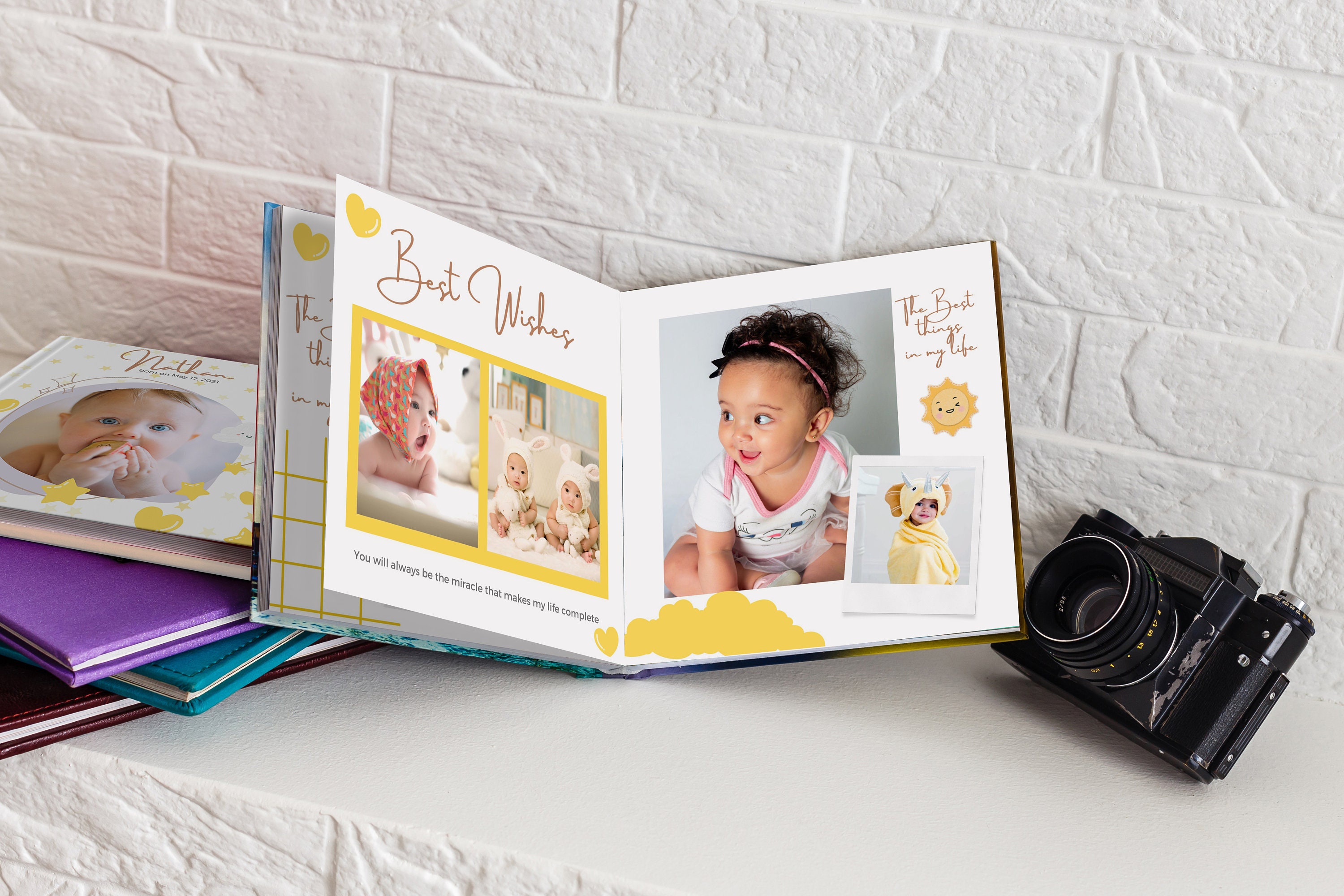 4 Baby Photo Album Templates, Baby Memory Book, Photo Album Template ...