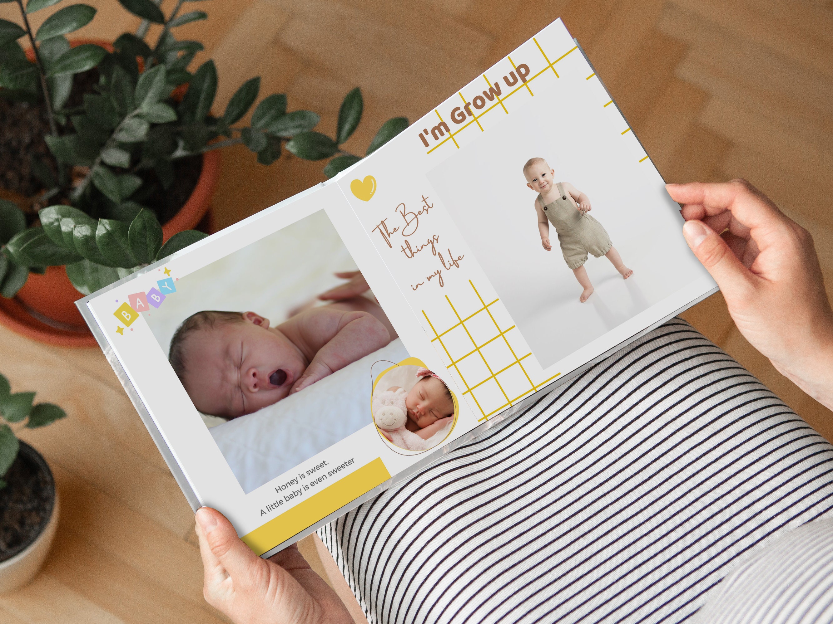 Baby Photo Book Template, Photo Album Template, Editable Family ...