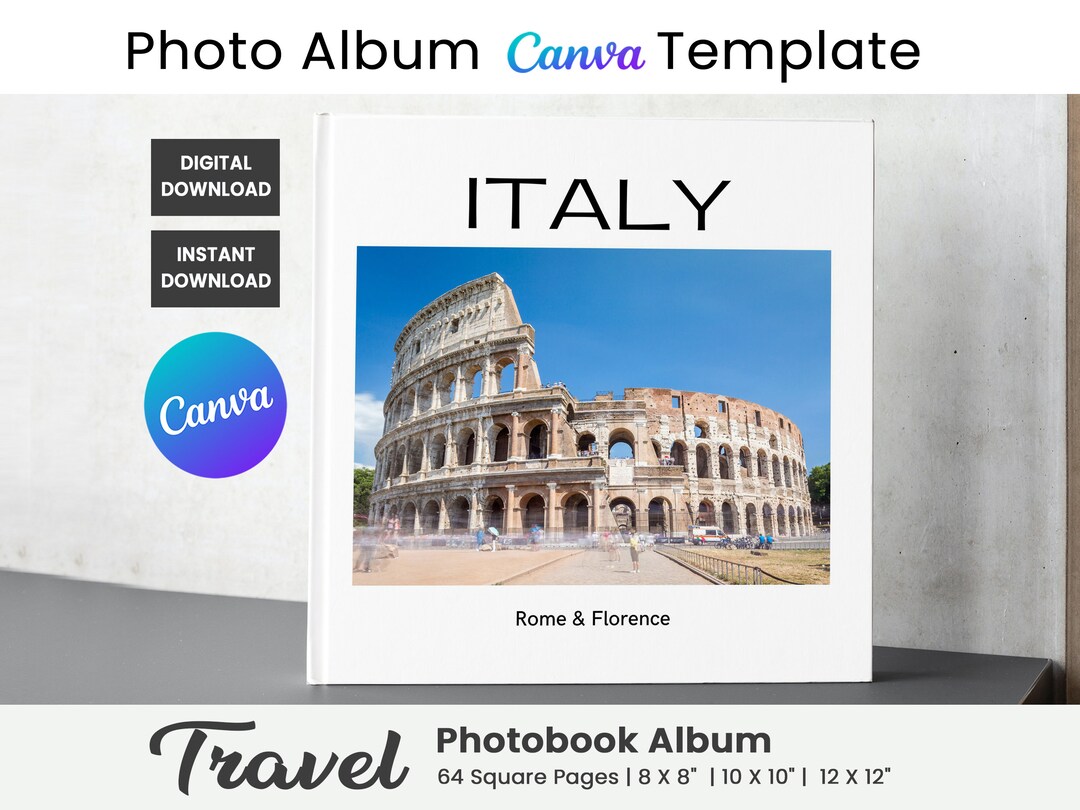 Travel Photo Book Template, Photo Album Template for Vacation, Family ...