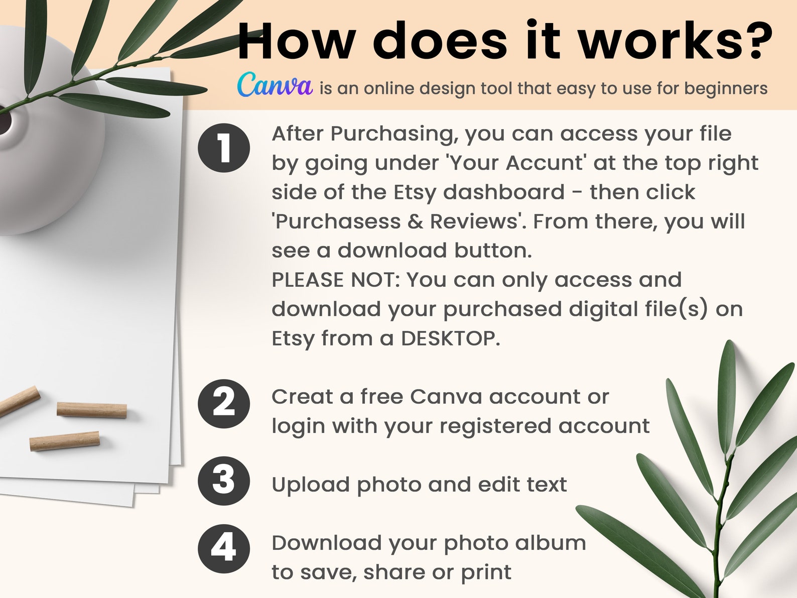 Baby Photo Album, Digital Photo Book Template for Photography, Kids ...