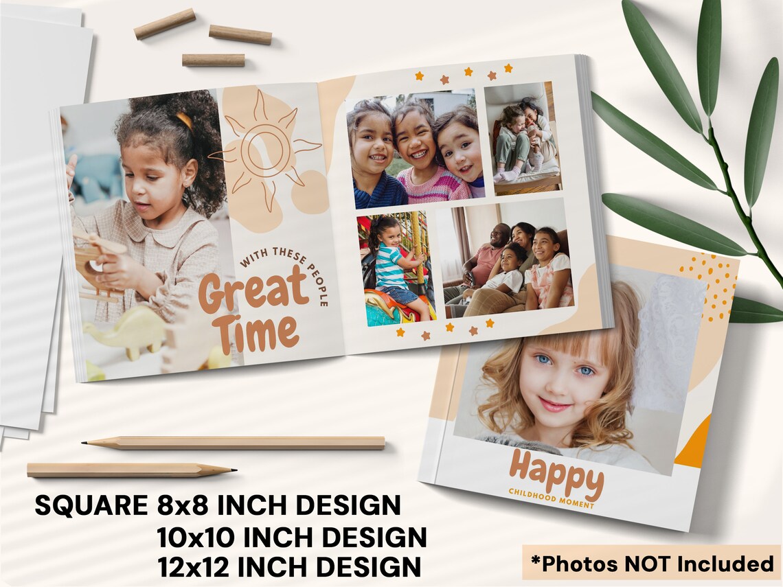 Baby Photo Album, Digital Photo Book Template for Photography, Kids ...