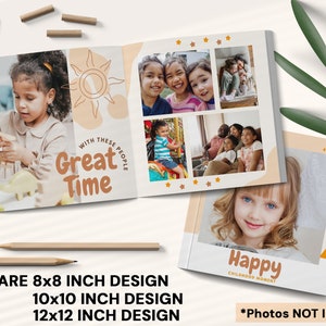 Baby Photo Album, Digital Photo Book Template for Photography, Kids ...