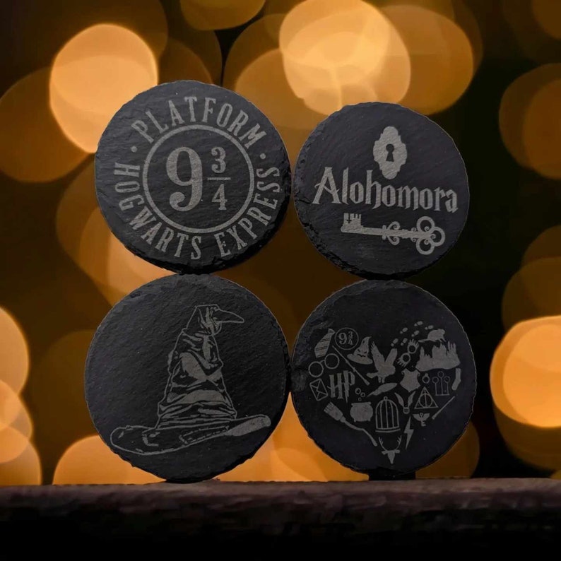 Harry Potter Coaster Set - Etsy
