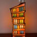 Modern House Shaped Stained Glass Lamp Orange - Etsy