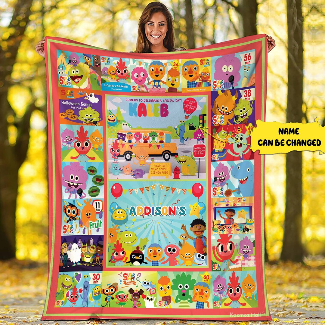 Custom Super Simple Songs Quilt Blanket Super Simple Bedding - Etsy
