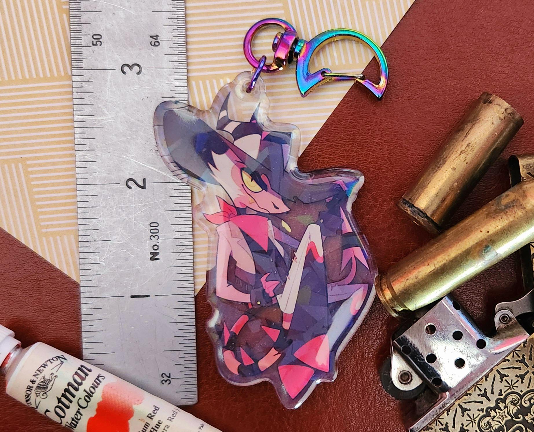 Helluva Boss Striker 3 Holographic Keychain - Etsy
