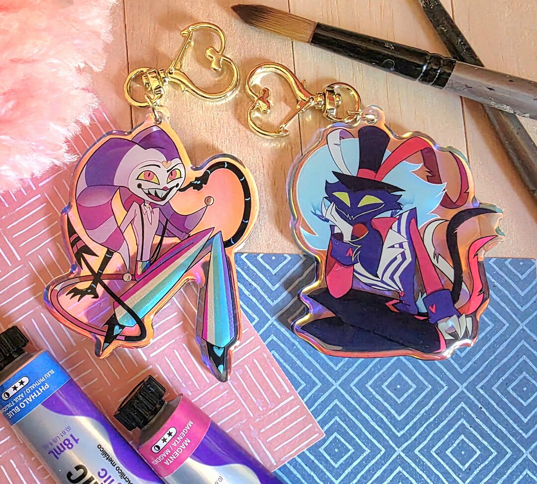 Helluva Boss Fizzy and Ozzy 3" Epoxy Keychains - Etsy