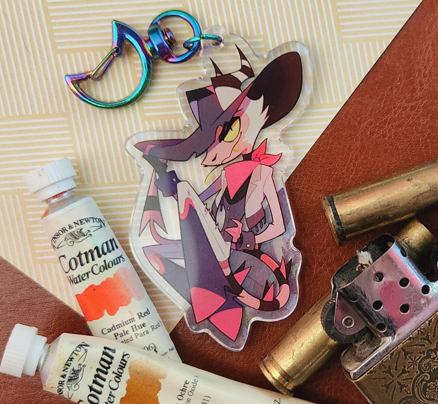 Helluva Boss Striker 3 Holographic Keychain - Etsy