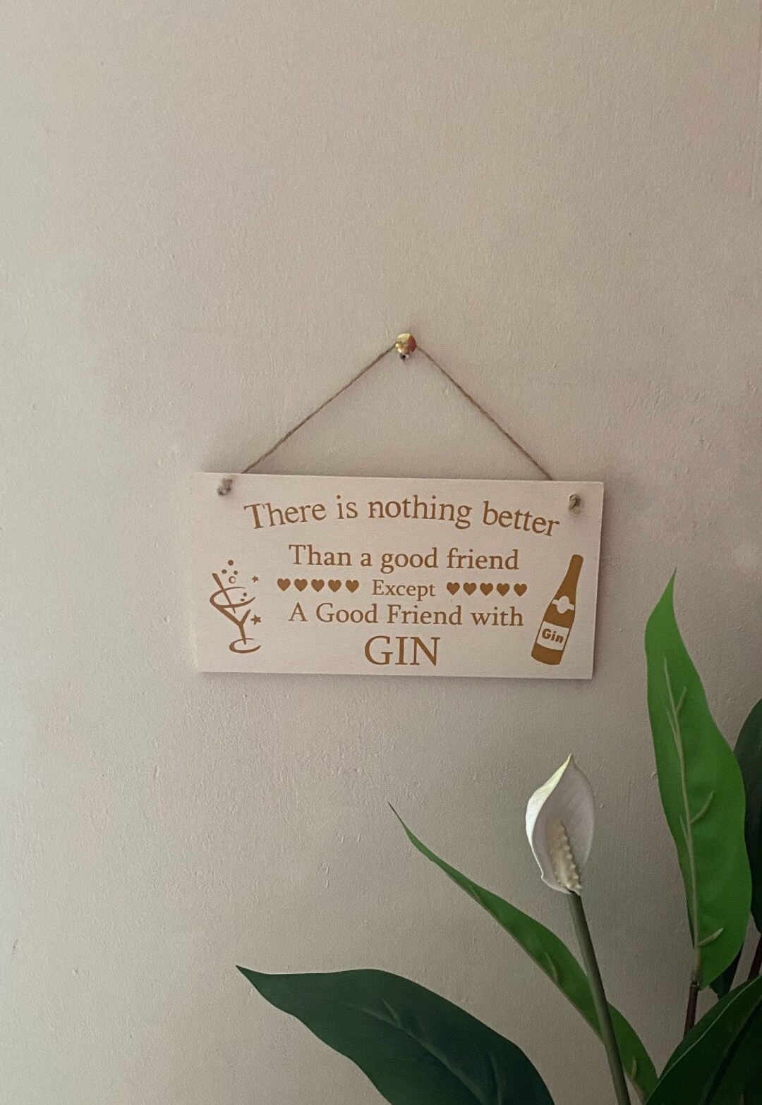 Friendship Plaque Wooden Hanging Wall Friend Funny Gift Home Decor Bar ...