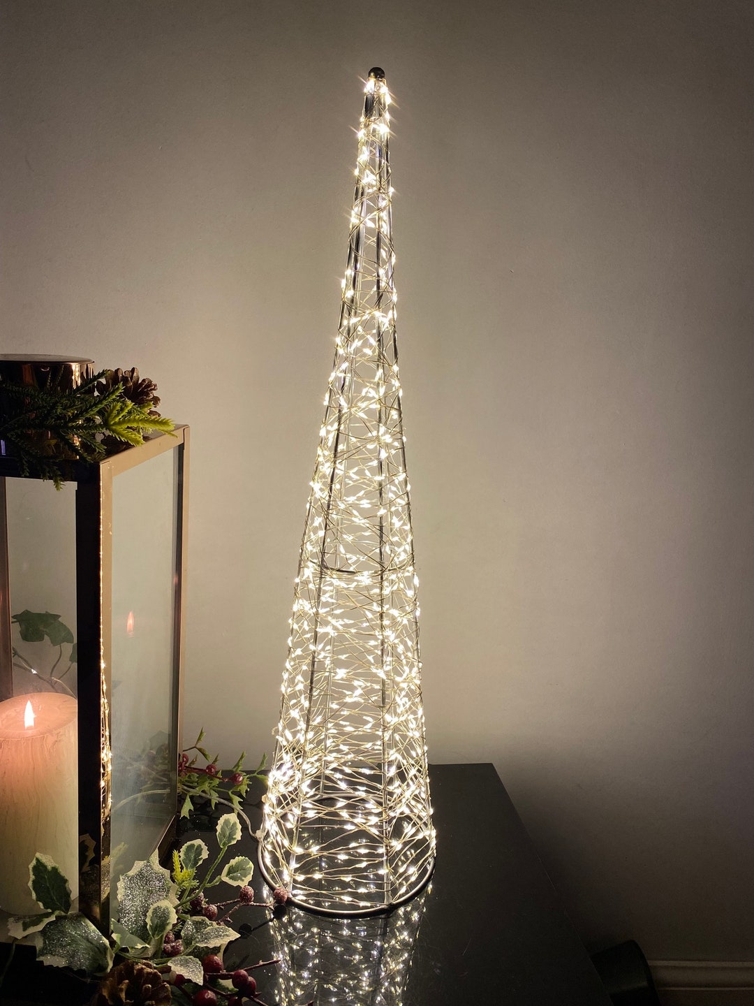 Christmas Cone Tree LED Free Standing Decoration Pre-lit Mains - Etsy ...