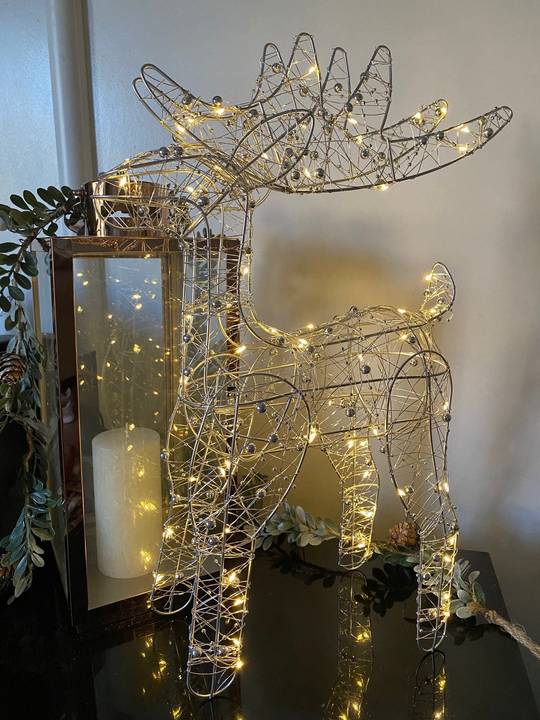 Christmas LED Reindeer Light up Home Xmas Decoration Lightning Stag ...