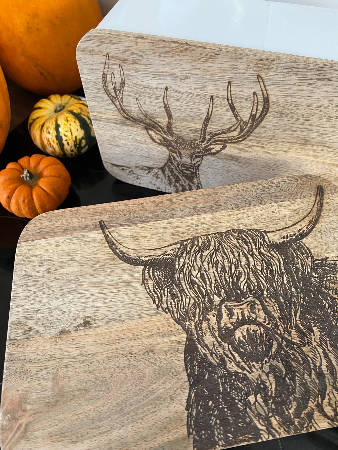 Decorative Storage Box's Container Highland Cow & Stag Storage Tin ...