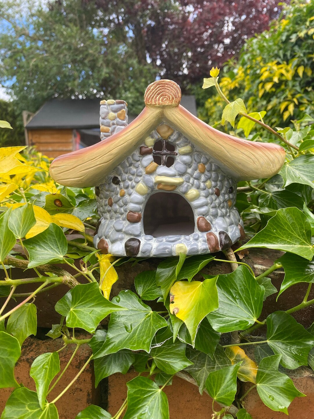 Toad Frog House Reptile Enclosure Shelter Garden Toad Retreat Resin ...