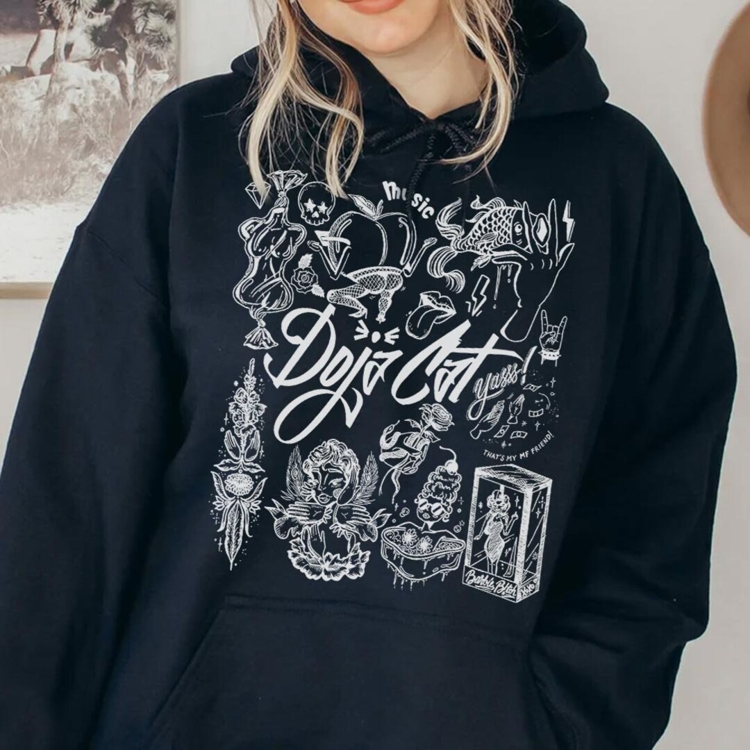 Doja Cat Doodle Art Shirt Vintage 90s Doja Cat Merch Lyric - Etsy