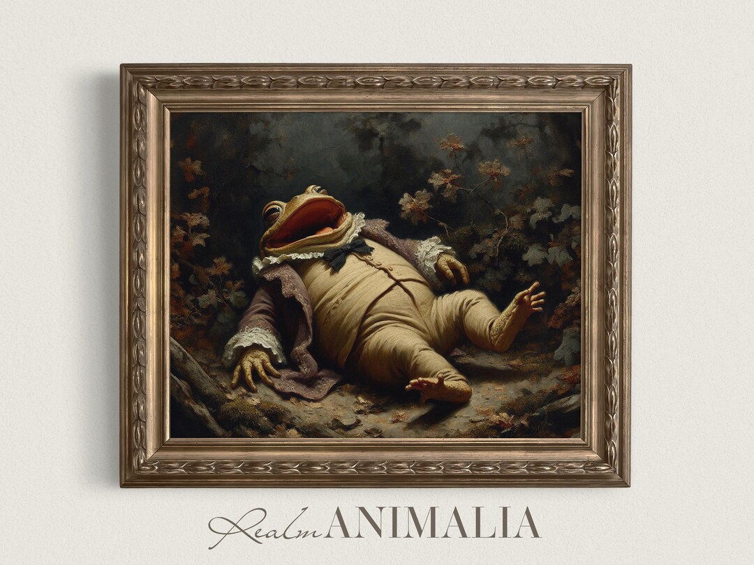 Happy Laughing Toad Vintage Storybook Painting, Printable Moody ...