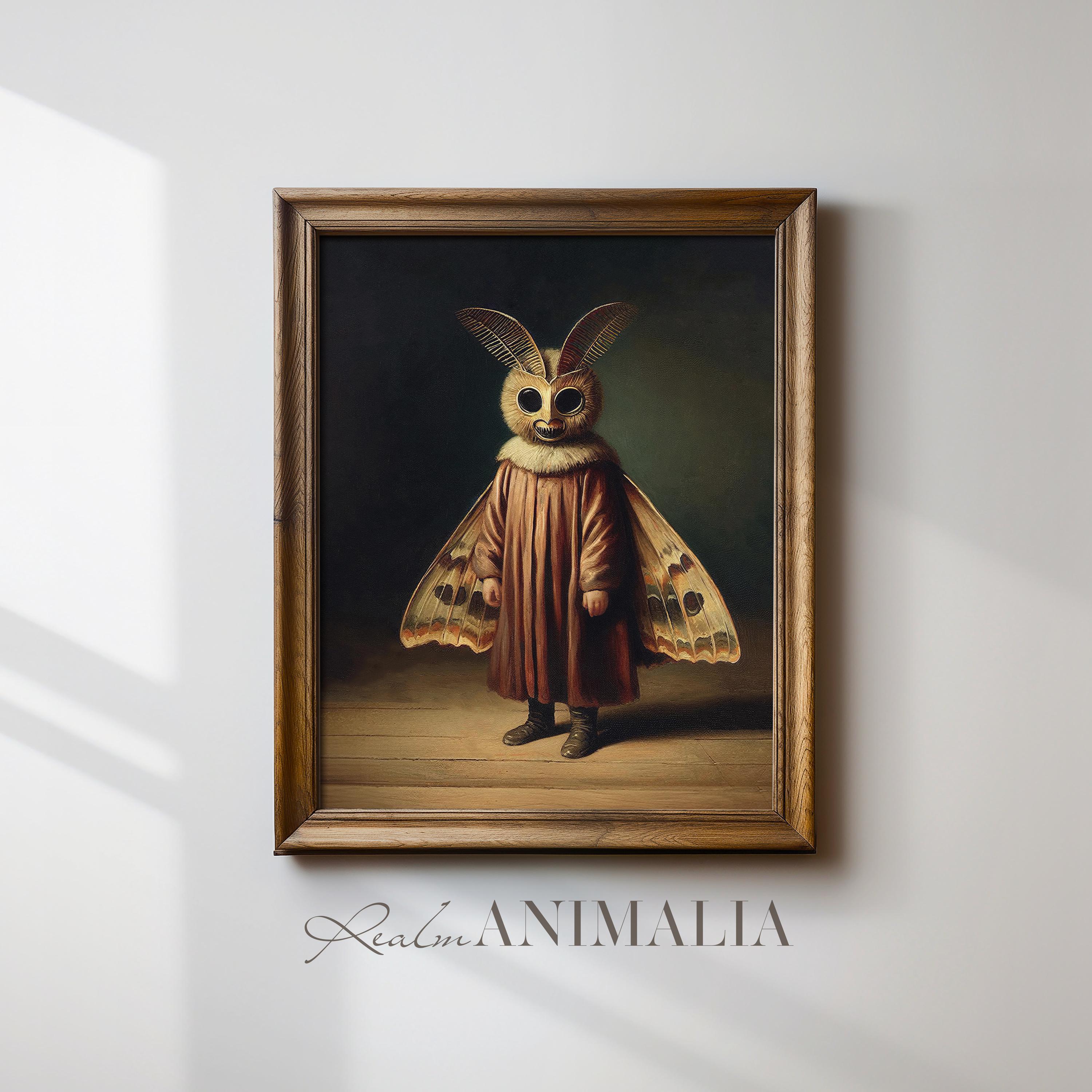 Child in Moth Costume Art Print, Vintage Children in Halloween Costume ...