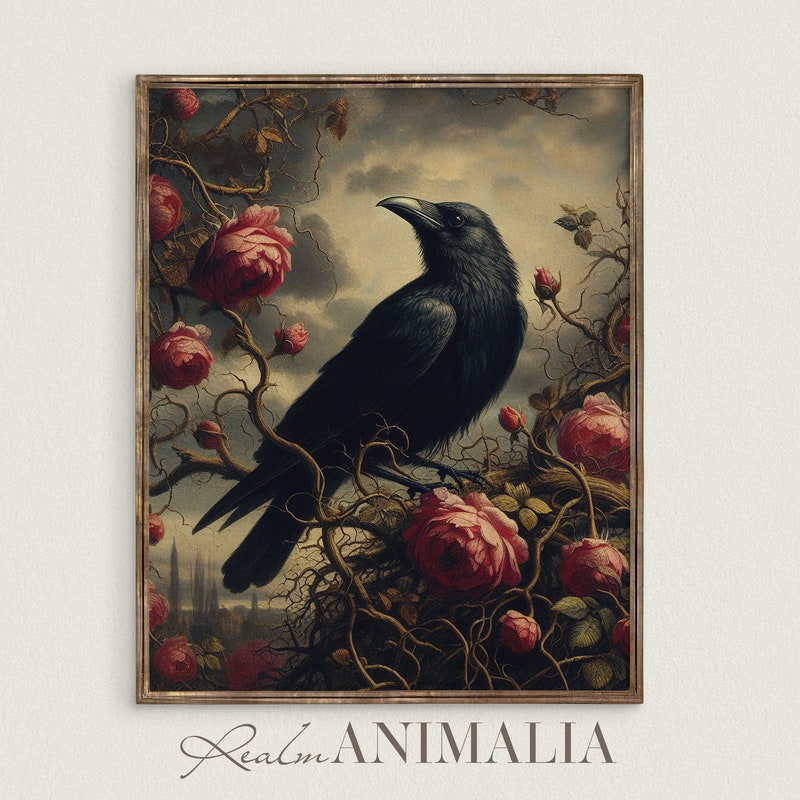 Crow Painting - Etsy