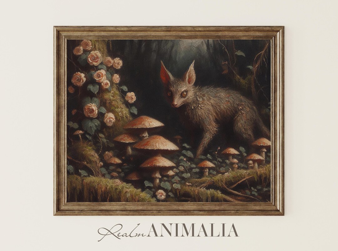 Chupacabra Art Print, Whimsical Cryptid Animal Painting, Mythical ...